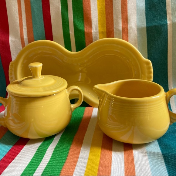 Fiestaware | Dining | Fiesta Ware Sugar And Creamer Set Yellow Fiesta ...